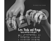 Second Life Marketplace - Pure Poison - Lora Rings & Nails